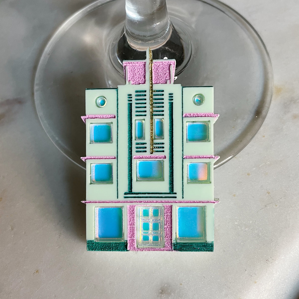 Miami Hotel Brooch Lassoed Moon