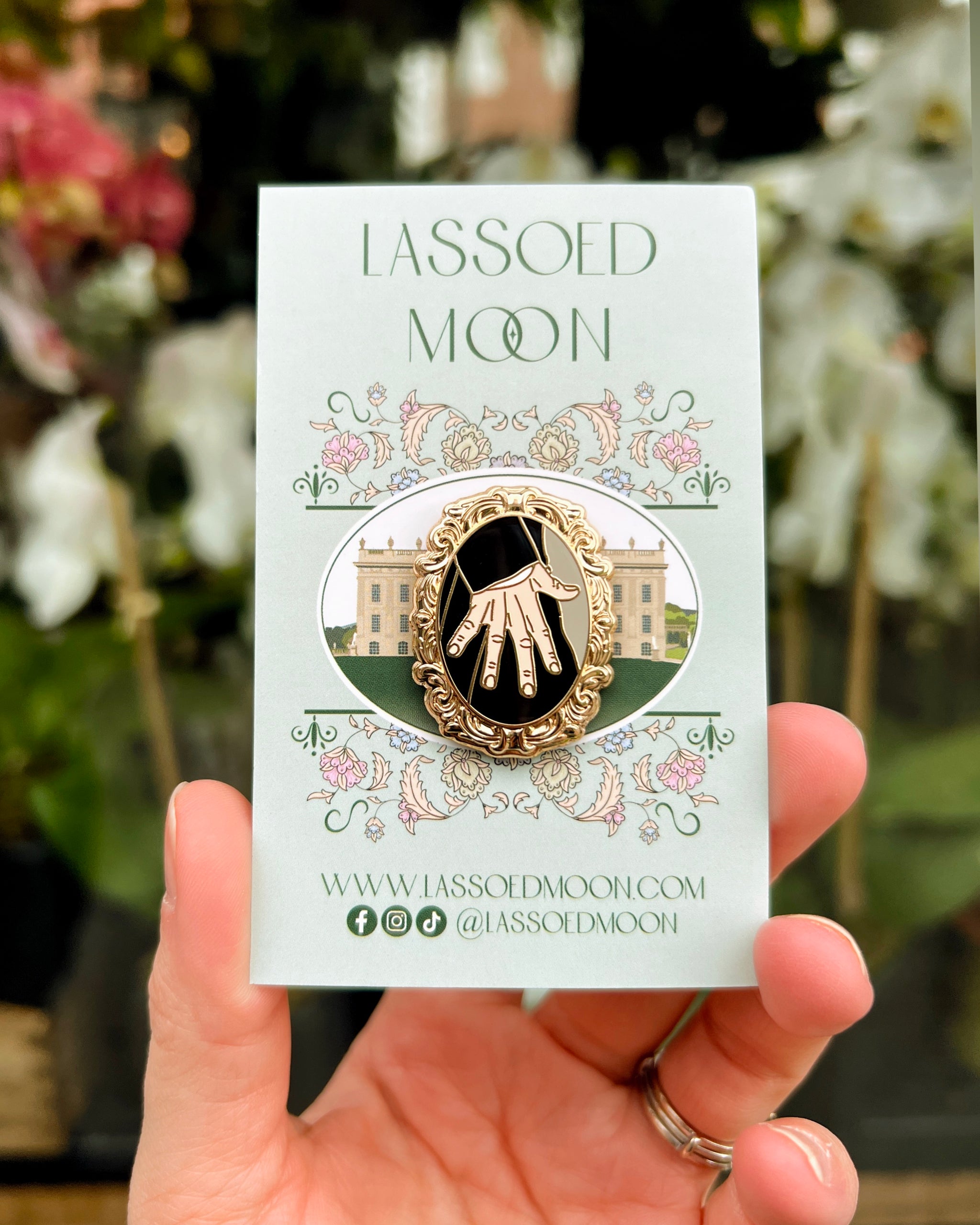 Portrait of a Hand Flex Enamel Pin – Lassoed Moon